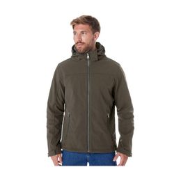 Killtec Softshelljacke »Herren Softshelljacke« Wasserabweisende Softshelljacke mit Fleece, abnehmbarer Kapuze dunkelgrün XXL XXL Herren...