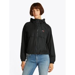 Tommy Jeans Damen Windbreaker &raquo;TJW ESSENTIAL WINDBREAKER EXT&laquo; mit Kapuze mit Logodruck schwarz XXL (44)