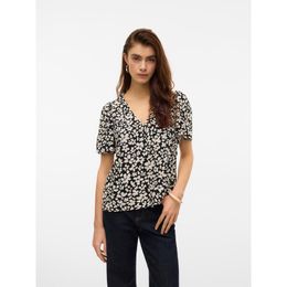 Véro Moda VERO MODA Kurzarmbluse »VMALBA SS V-NECK SHIRT WVN GA« Black AOP:SUSSIE XS (34) XS (34) Kurzarmbluse von Vero Moda