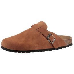 MAN'S WORLD MAN'S WORLD Clog, Schlappen, Sommerschuh, Hausschuh mit vorgeformtem Fußbett cognac 46 46 Klassischer Clog mit Schnallenverschluss