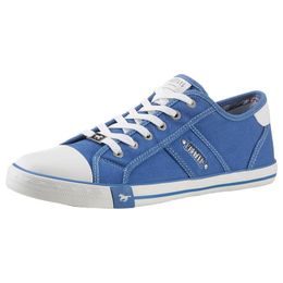 Mustang Shoes Sneaker mit Mustang Markenlabel, Freizeitschuh, Halbschuh, Schnürschuh royalblau 44 44 Lässiger Sneaker zum Schnüren