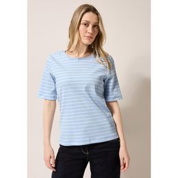 Cecil T-Shirt mit Streifen Muster pastel blue XL (44) XL (44) T-Shirt von Cecil