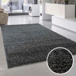 Carpet City Hochflor-Teppich &raquo;Shaggi uni 500&laquo; rechteckig 30 mm H&ouml;he L&auml;ufer, Shaggy, Uni, Langflor, weich, Wohnzimmer, Schlafzimmer, Kinder...