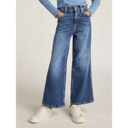 Tommy Hilfiger M&auml;dchen Weite Jeans &raquo;MABEL DARK WASH&laquo; mit Logostickereien schwarz 6 (116), N-Gr