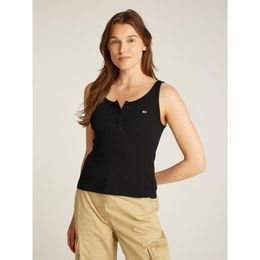 Tommy Jeans Tanktop »TJW SLIM BUTTON TANK« mit Knopf Black XS (34) XS (34) Tanktop von Tommy Jeans