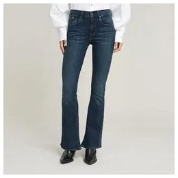 G-Star Raw Bootcut-Jeans G-STAR "3301 Flare Wmn", Damen, Gr. 28, L&auml;nge 30, blau (worn in icy blau), Denim/Jeans, Obermaterial: 99% Baumwolle, 1% Elasthan, bootcut fit normal, Jeans, aus Stretch-Denim