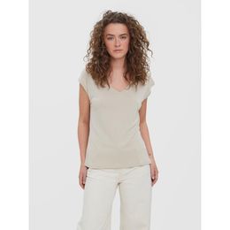Véro Moda VERO MODA V-Shirt »VMFILLI SS V-NECK TEE GA NOOS« Silver Lining XS XS Kurzarm-Design, optimal für warme Tage oder als Layering-Basis in kühleren...