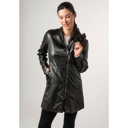 Mauritius Ledermantel &raquo;MWCita&laquo; mit Teilungsn&auml;hten black 3XL