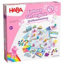 Spielesammlung Haba "Einhorn Glitzergl&uuml;ck Spielesammlung", bunt, Spiele, Kinder, Holz, Kunststoff, Pappe