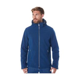 Killtec Softshelljacke »Herren Softshelljacke« Wasserabweisende Softshelljacke mit Fleece, abnehmbarer Kapuze dunkelblau XL XL Herren...