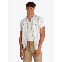 Tommy Jeans Kurzarmhemd »TJM REG SLUB STRIPE SS SHIRT EXT« modische mehrfarbig gestreift Ancient White Multi Stripes M - N-Gr N-Gr M Modisches Hemd...