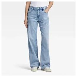 G-Star Raw Weite Jeans G-STAR "Jeans Judee Straight", Damen, Gr. 29, L&auml;nge 28, blau (sun faded cloudburst), Denim/Jeans, Obermaterial: 100% Baumwolle, straight fit normal, Jeans