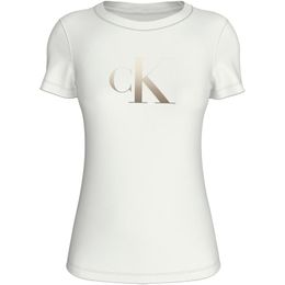 Calvin Klein Jeans Rundhalsshirt »GRADIENT CK SLIM TEE« mit Logodruck Bright White L (40) L (40) Shirt von Calvin Klein Jeans Womanswear