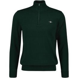 Gant Troyer »CLASSIC COTTON HALF ZIP« mit gerippten Details TARTAN GREEN 3XL 3XL Stehkragenpullover von Gant