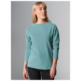 TRIGEMA Sweatshirt &raquo;Stehkragen Pullover mit Kristallsteinen&laquo; seegras XL XL Strukturierte Sweat-Qualit&auml;t