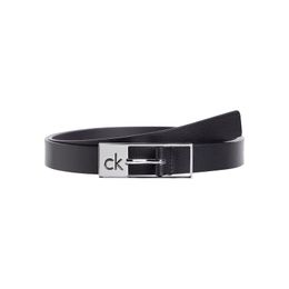 Calvin Klein Ledergürtel »CK CUT SQUARE BUCKLE 2.0_CAVIAR«, Logoprägung, Einfachdornschließe Pvh Black