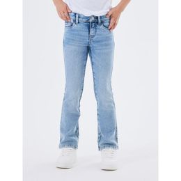 name it Bootcut-Jeans »NKFPOLLY SKINNY BOOT JEANS 1142-AU NOOS« mit Stretch Light Blue Denim 134 - N-Gr N-Gr 134 Coole Jeans von name it für Mädchen