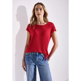 Street One T-Shirt mit Knotendetail glory red 36 36 Shirt f&uuml;r Damen von Street One