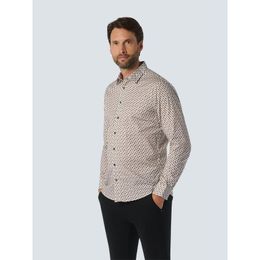 NO EXCESS Herren NO EXCESS Langarmhemd mit Muster lila XXL, N-Gr