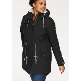 Polarino Funktionsparka mit Kapuze Obermaterial wasser-/winddicht & atmungsaktiv, verschwei&szlig;te N&auml;hte schwarz 48 48 Warm wattierter Winterparka von...