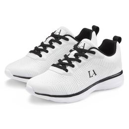 Lascana Sneaker Freizeitschuh, Halbschuh im sportiven Look VEGAN weiß /schwarz 39 39 Textilschuhe, Stoffschuhe mit farblich abgesetzten Details für...