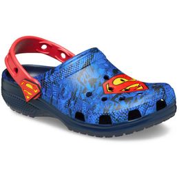 Crocs Clog »Kids' Superman Classic Clog« Hausschuh, Badeschuh mit coolem Superman Motiv blau-rot 33 33 Coole Clogs mit von Comics inspirierter...