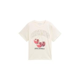 Tom Tailor T-Shirt mit Print Wool White 128 128 T-Shirt von Tom Tailor