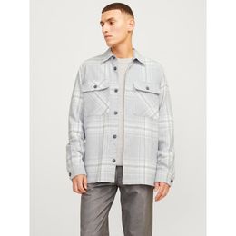 Jack & Jones Jack & Jones Damen Langarmhemd &raquo;JPRRAYMOND MELANGE CHECK LS OVERSHIRT SN&laquo; grau S, N-Gr