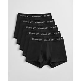 Trunk Gant "TRUNK 5-PACK", Damen, Gr. S, schwarz, Jersey, Obermaterial: 95% Baumwolle, 5% Elasthan, figurbetont, Unterhosen, Mit elastischem Bund