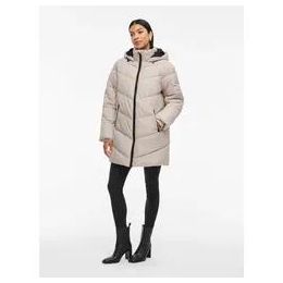 Steppmantel Vila "VIMILJA PADDED COAT - NOOS", Damen, Gr. 42, grau (chateau gray), Steppware, Obermaterial: 100% Polyester, unifarben, regular fit ca. Mitte Oberschenkel, M&auml;ntel Steppmantel