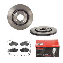 Brembo Bremsensatz-Vorderachse COATED DISC LINE / STANDARD IJDTIDD1N2 Bremsensatz, Scheibenbremse vorne rechts links innenbel&uuml;ftet 266mm f&uuml;r PEUGEOT C
