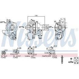 NISSENS Lader, Aufladung mit Dichtungen für PEUGEOT FIAT CITROËN VAUXHALL OPEL DS 6001080030 9820728080 3553757 93514