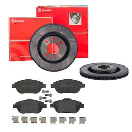 Brembo Bremsensatz-Vorderachse MAX LINE / STANDARD Bremsensatz, Scheibenbremse vorne rechts links innenbelüftet 266mm für CITROËN (DF-PSA) PEUGEOT VAU