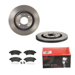 Brembo Bremsensatz-Vorderachse COATED DISC LINE / STANDARD IJDTIDG7D2 Bremsensatz, Scheibenbremse vorne rechts links innenbel&uuml;ftet 266mm f&uuml;r PEUGEOT C