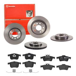 Brembo Bremsensatz-Vorn und hinten Bremsensatz, Scheibenbremse vorne rechts links innenbel&uuml;ftet 285mm f&uuml;r MITSUBISHI SAAB JAGUAR VOLVO OPEL RENAULT CA