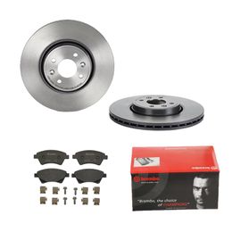 Brembo Bremsensatz-Vorderachse COATED DISC LINE / STANDARD IJDTIDGL14 Bremsensatz, Scheibenbremse vorne rechts links innenbel&uuml;ftet 300mm f&uuml;r RENAULT D