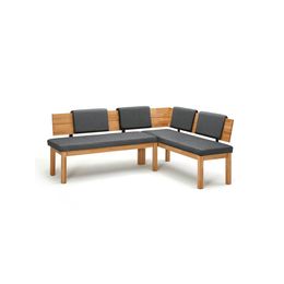 58 aufm Kessel ECKBANK Damita 194 x 155 x 84 Massivholz Kernbuche geölt/Grau | Gr.: onesize