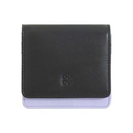 DuDu Flores Geldbörse Leder 10 cm in black-lavander | Gr.: onesize