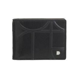 DuDu Up Geldbörse RFID Schutz Leder 11 cm Geldscheinklammer in black-taupe | Gr.: onesize