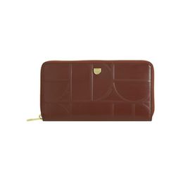 DuDu Up Geldbörse RFID Schutz Leder 20 cm in choccolate-lilac | Gr.: onesize