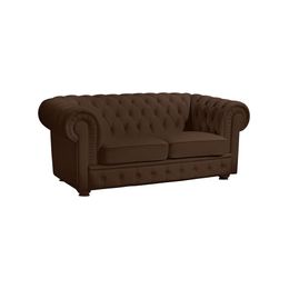 58 aufm Kessel SOFA 2-Sitzer Kalea Bezug pigmentiertes Nappaleder Buche nussbaum dunkel / braun | Gr.: onesize