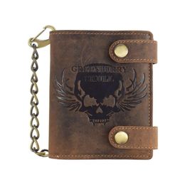 Green Burry Greenburry Vintage Skull Geldbörse Leder 10 cm in braun | Gr.: onesize