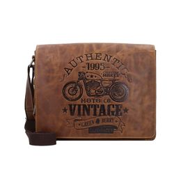 Green Burry Greenburry Vintage Cafe-Racer Messenger Leder 33 cm in braun | Gr.: onesize