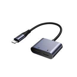 Wisam Lightning auf 2x Lightning DAC-Adapter 2in1 schwarz | Gr.: onesize