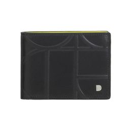 DuDu Up! Geldbörse RFID Schutz Leder 11 cm in black-bright yellow | Gr.: onesize