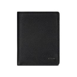 Redolz Leather Essentials HF Geldbörse RFID Leder 9,5 cm ausklappbar in all black | Gr.: onesize