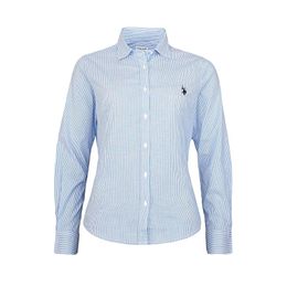 U.S. Polo Assn. Bluse Damen Gr&ouml;&szlig;e S hellblau / wei&szlig;