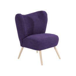 others SESSEL Kathy Bezug Veloursstoff Buche natur / violett | Gr.: onesize