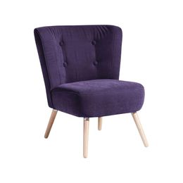others SESSEL Kassi Bezug Veloursstoff Buche natur / violett | Gr.: onesize