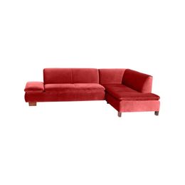 others ECKSOFA mit Ottomane rechts Kaye Samtvelours Buche nussbaum/ziegel | Gr.: onesize